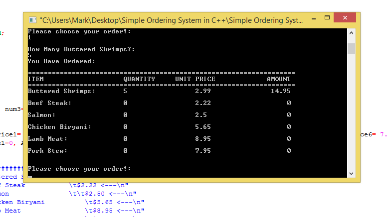 Simple Ordering System In C Free Source Code Sourcecodester